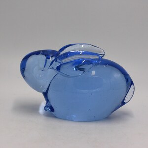 Vintage Blue Glass Rabbit - Etsy