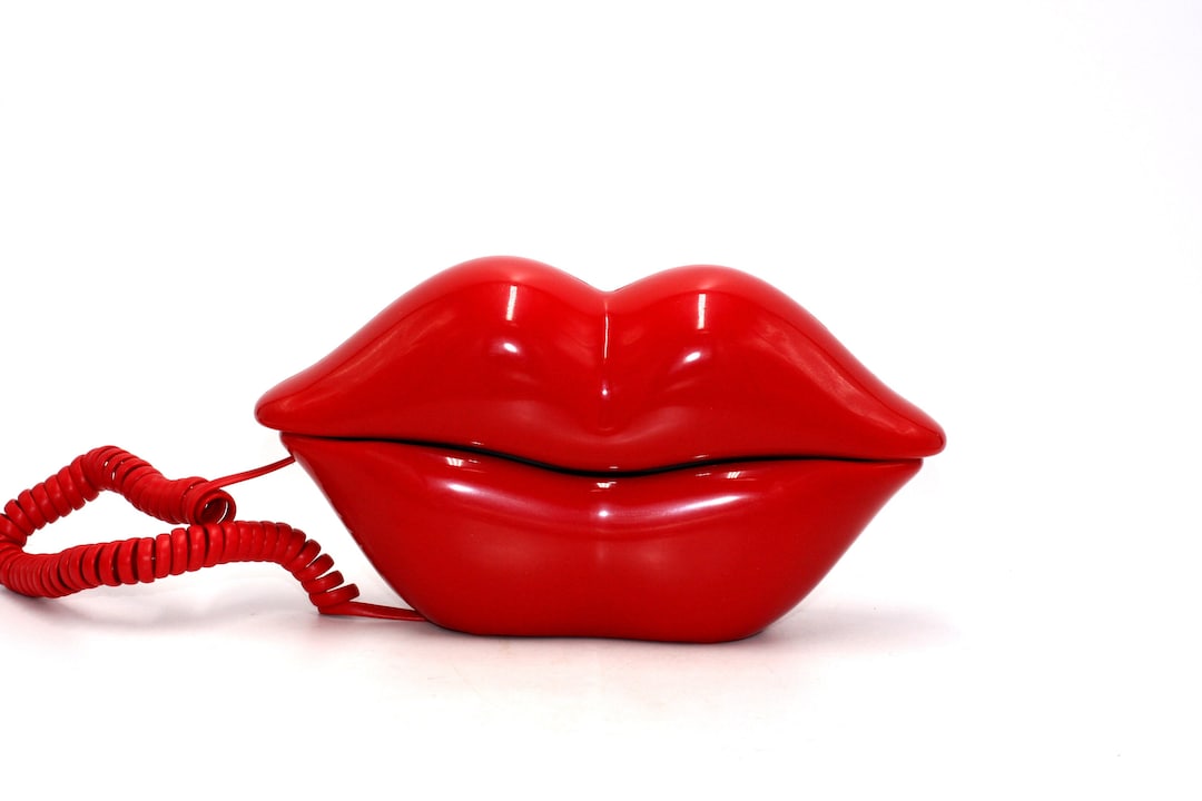 Vintage Red Lips Telephone - Etsy