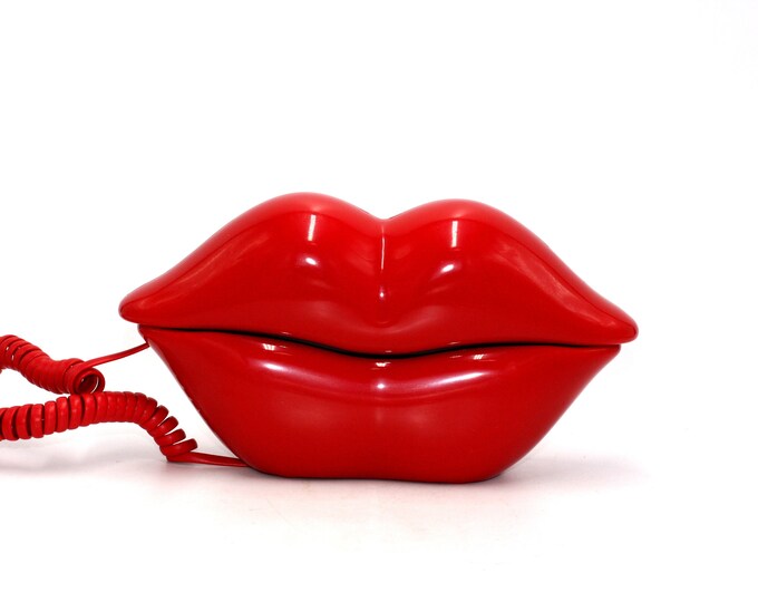 Vintage Red Lips Telephone - Etsy
