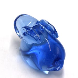 Vintage Blue Glass Rabbit - Etsy