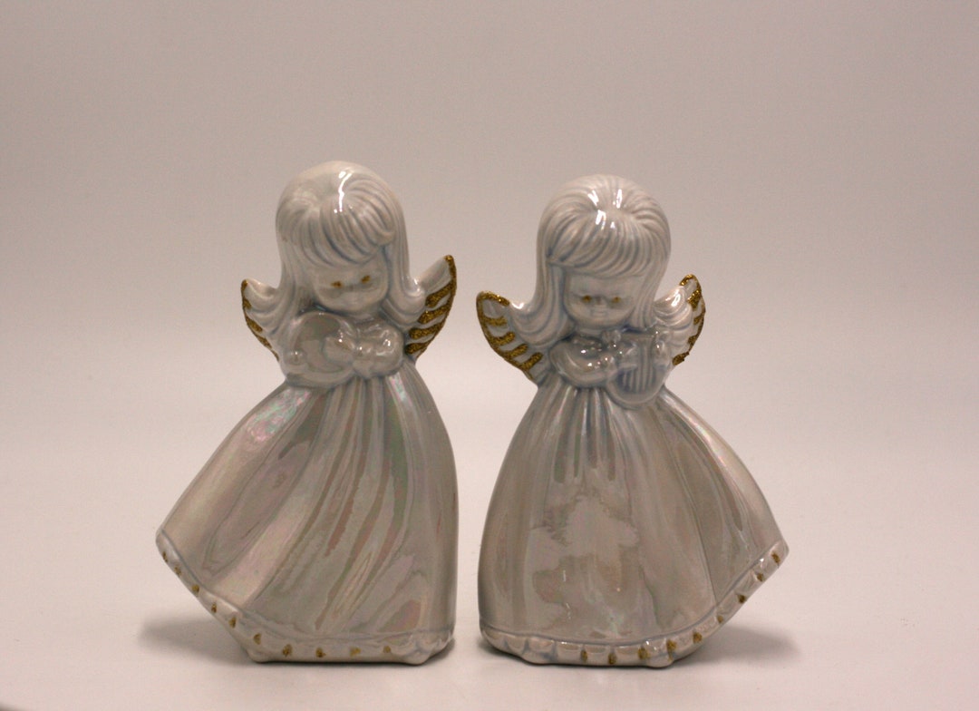 Vintage Ceramic Angels With Musical Instruments/1976/hobbyist Piece/set ...