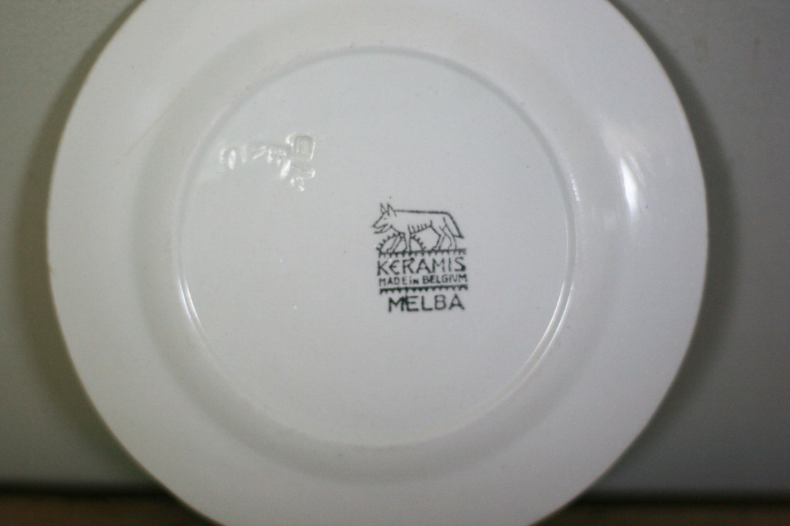 Vintage Keramis Bread and Butter Plate Melba Pattern Made in Belgium - Etsy