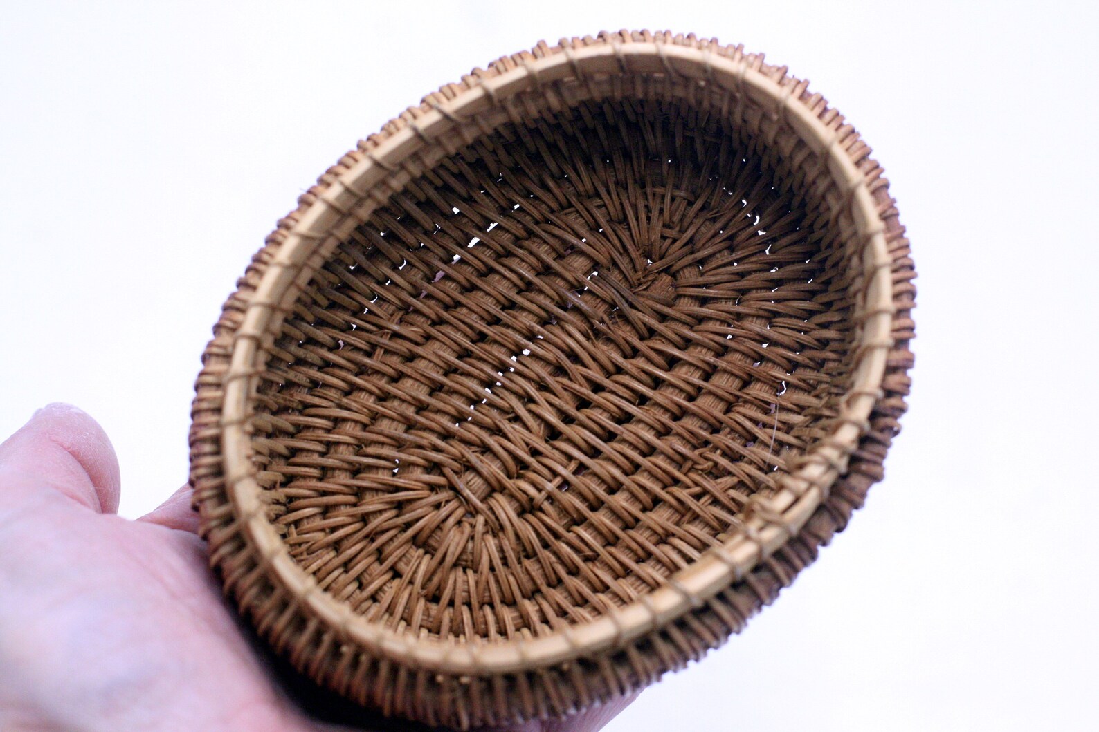 Vintage Handmade Basket With Lid - Etsy