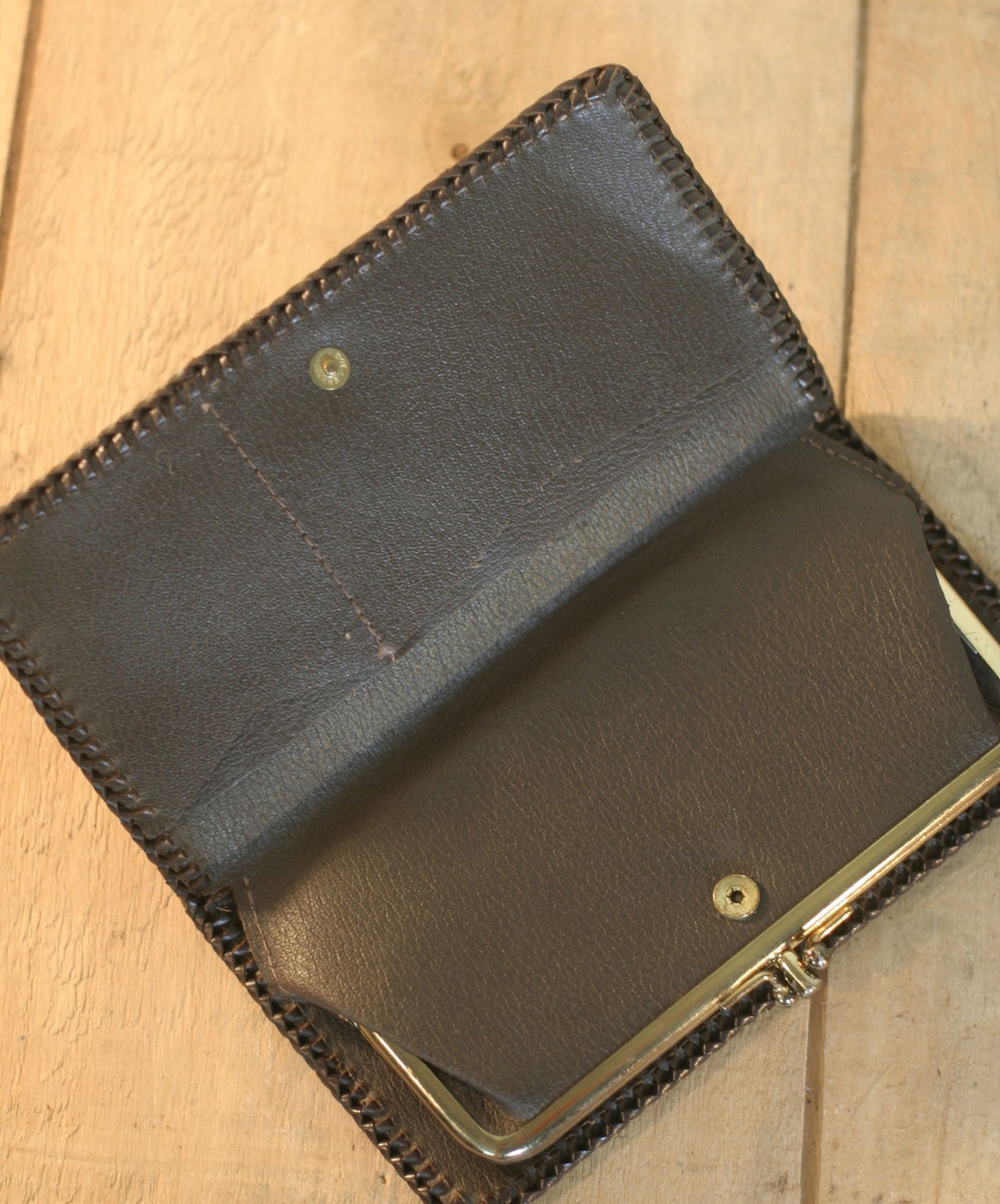 Vintage Tooled Leather Billfold or Wallet - Etsy