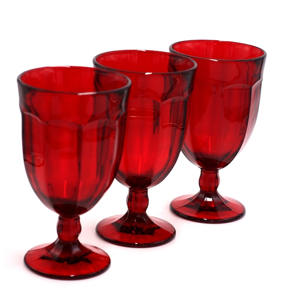 Red Goblets - Etsy
