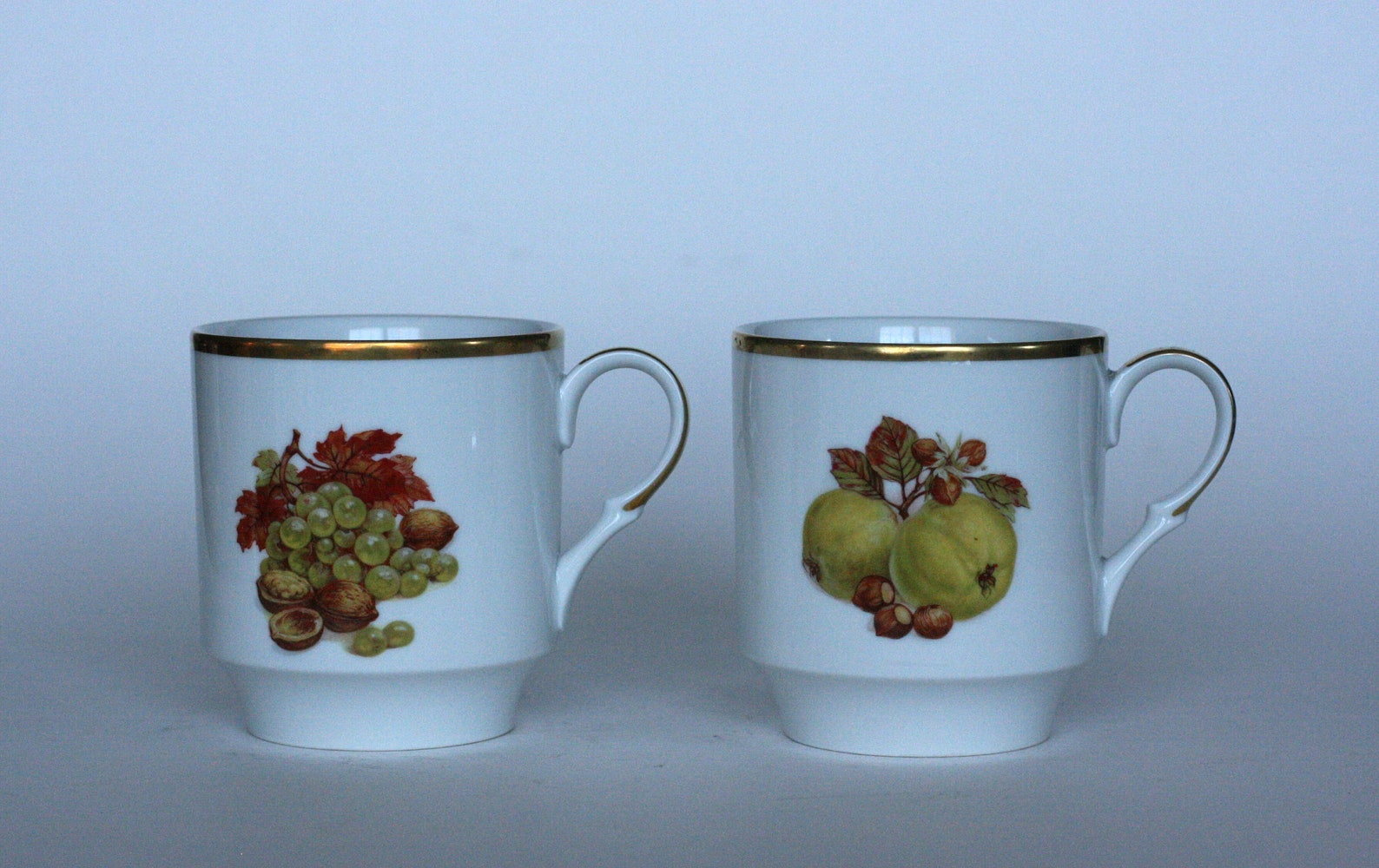 Vintage Schumann Arzberg Coffee Mugs With Fruit Motif Set of - Etsy