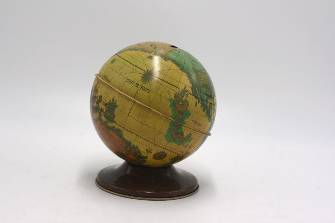 Vintage Globe Bank - Etsy