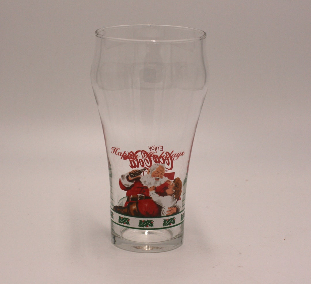 Vintage Coca Cola Santa Glass 1996/happy Holidays Glass - Etsy