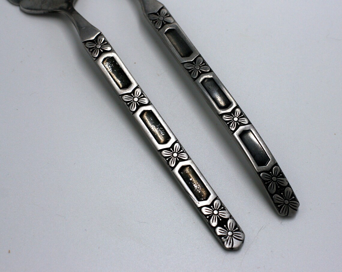 Vintage Mid Century Serving Fork and Ladle/stainless Steel - Etsy