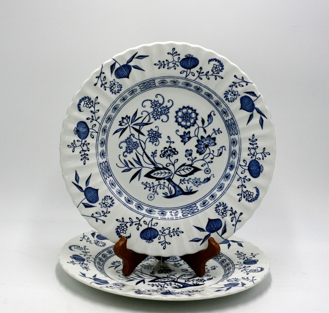 Vintage Blue Nordic Dinner Plates by Meakin Set of Two - Etsy