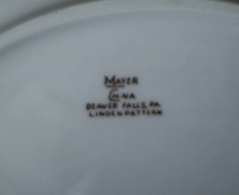 Vintage Mayer China Oval Serving Bowl Linden Pattern - Etsy