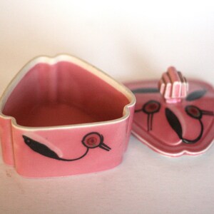 Vintage Ceramic Box With Bird Made in Japan | Etsy