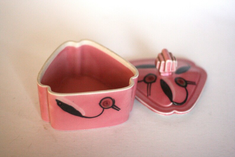 Vintage Ceramic Box With Bird Made in Japan - Etsy