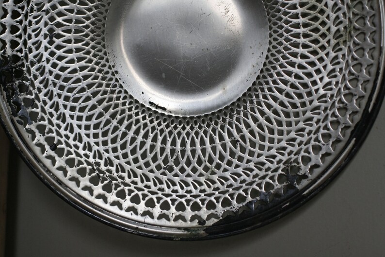 Vintage Pierced Silverplate Tray - Etsy