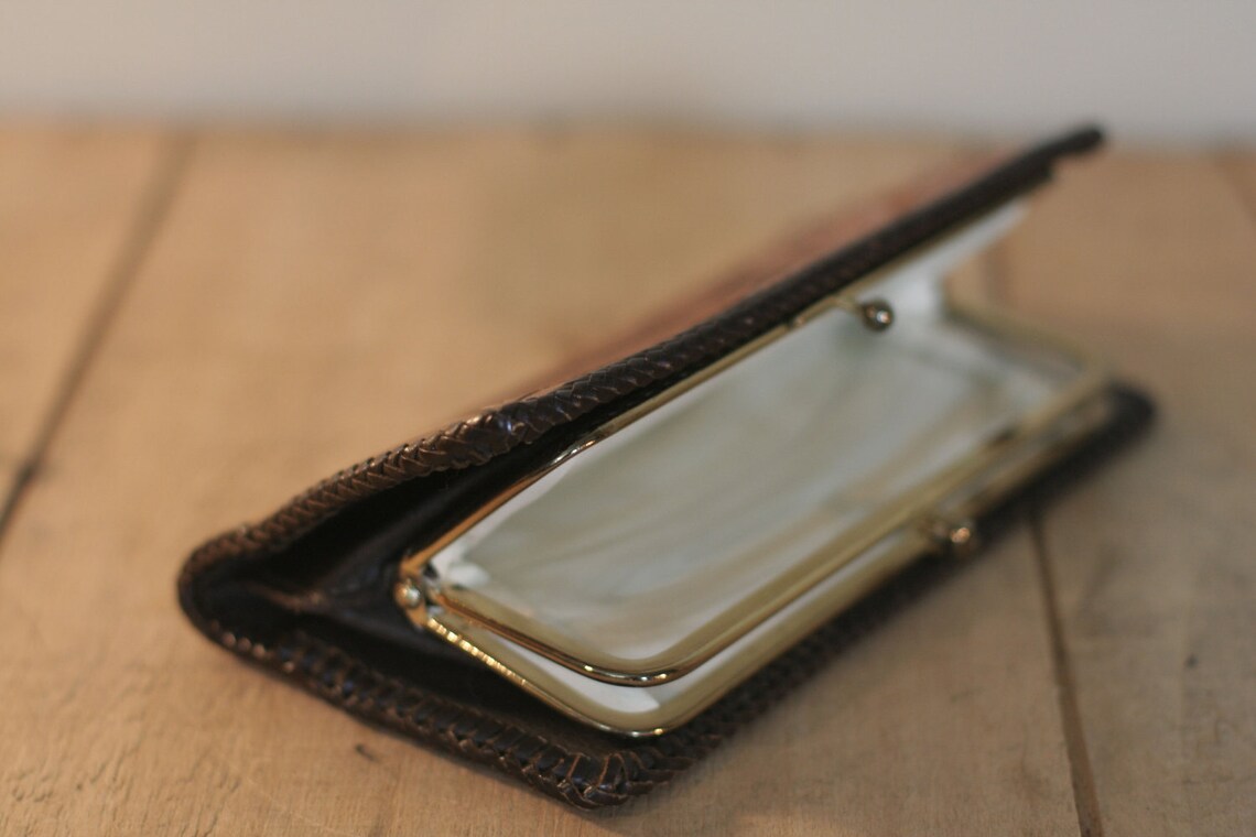 Vintage Tooled Leather Billfold or Wallet | Etsy