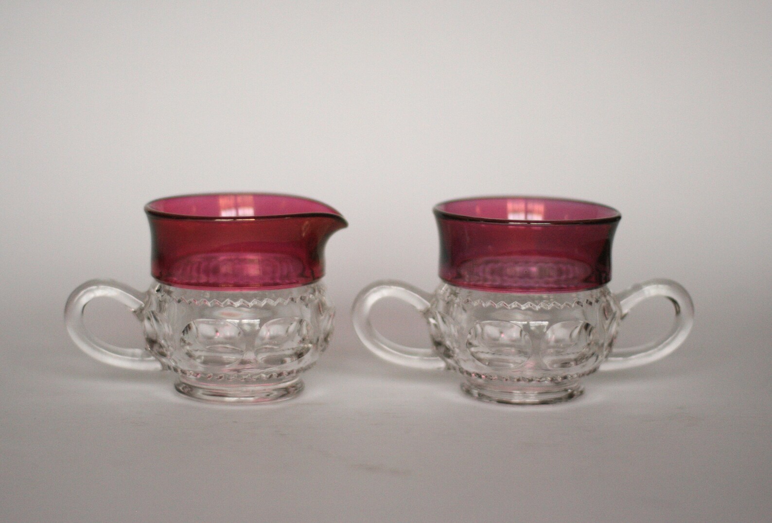 Vintage Kings Crown Ruby Flash Creamer and Open Sugar Bowl - Etsy