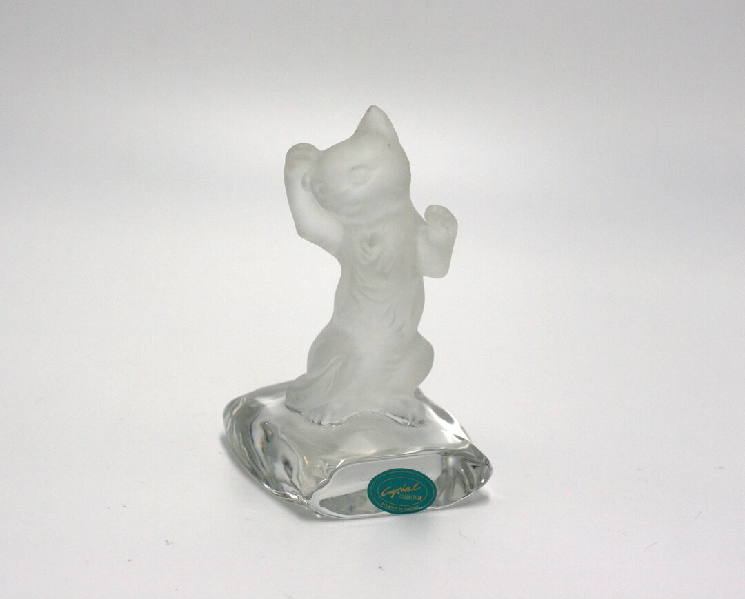 Vintage Goebel Crystal Cat - Etsy