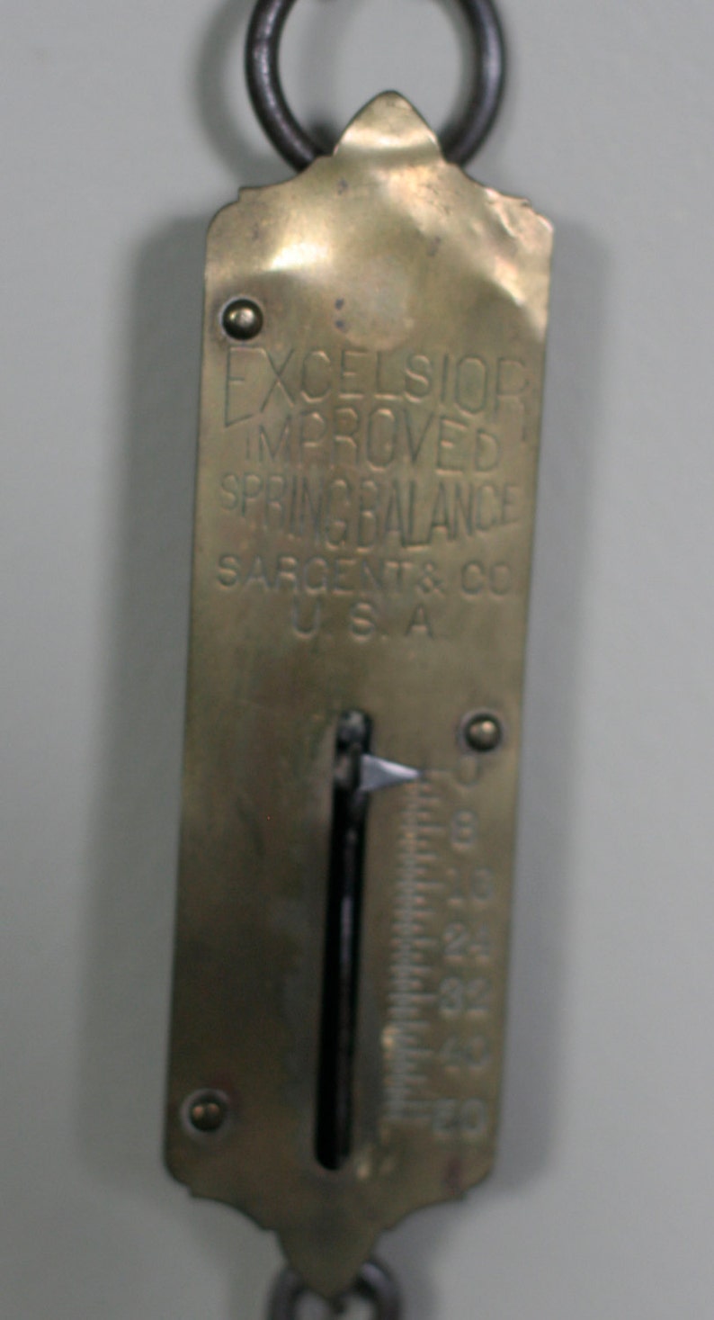 Vintage Brass Spring Scale 0-50 Lbs. Sargent Co. USA - Etsy