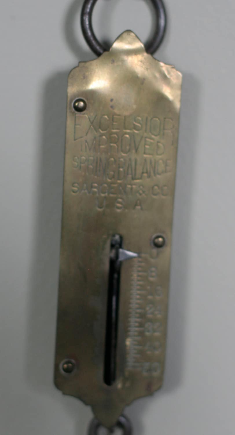Vintage Brass Spring Scale 0-50 Lbs. Sargent Co. USA - Etsy