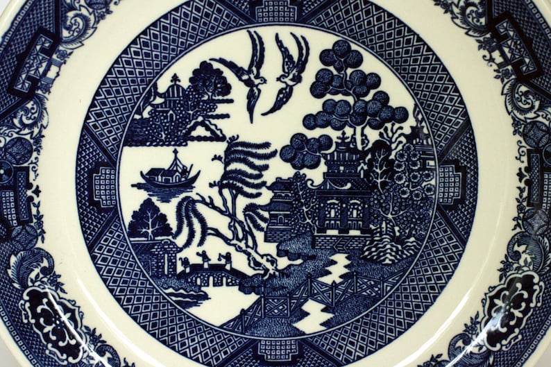 Vintage Willow Ware by Royal China Chop Plate Blue Willow | Etsy