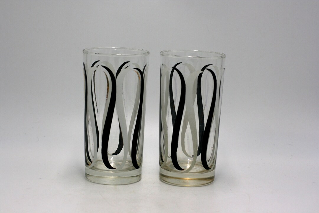 Vintage Libbey Swirl Mid Century Tumblers - Etsy