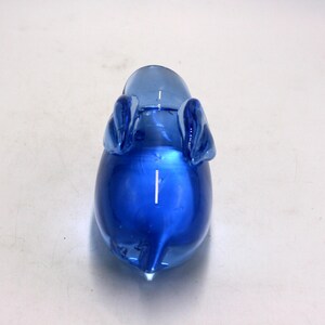 Vintage Blue Glass Rabbit - Etsy