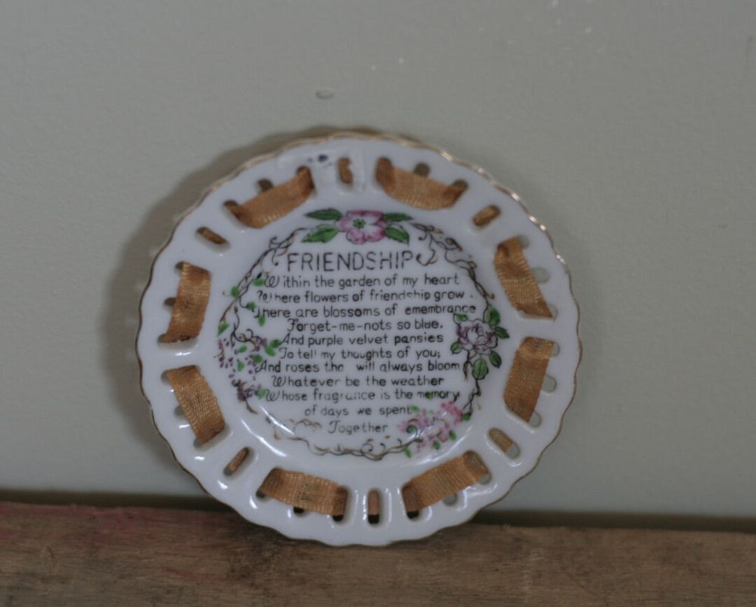 Vintage Tiny Friendship Plate - Etsy