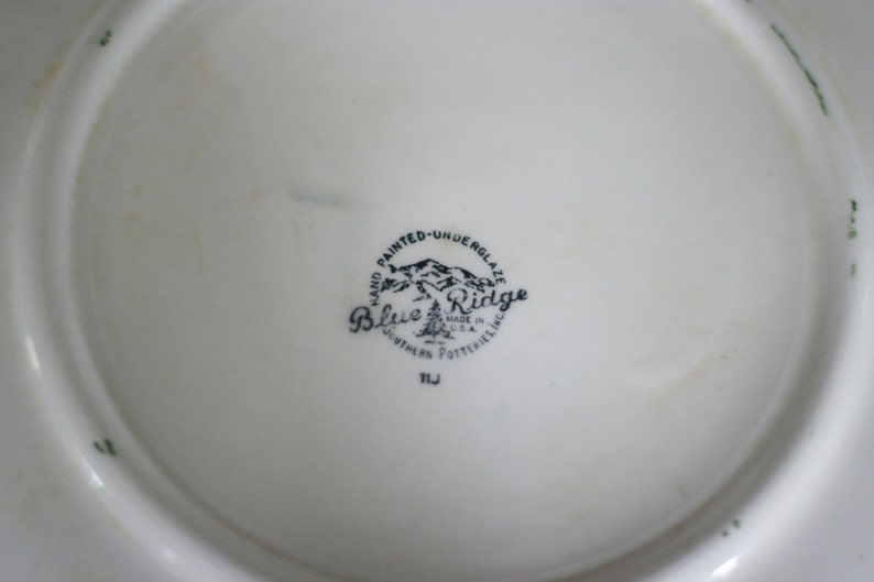 Vintage Blue Ridge Hand Painted Plates by Southern Potteries - Etsy