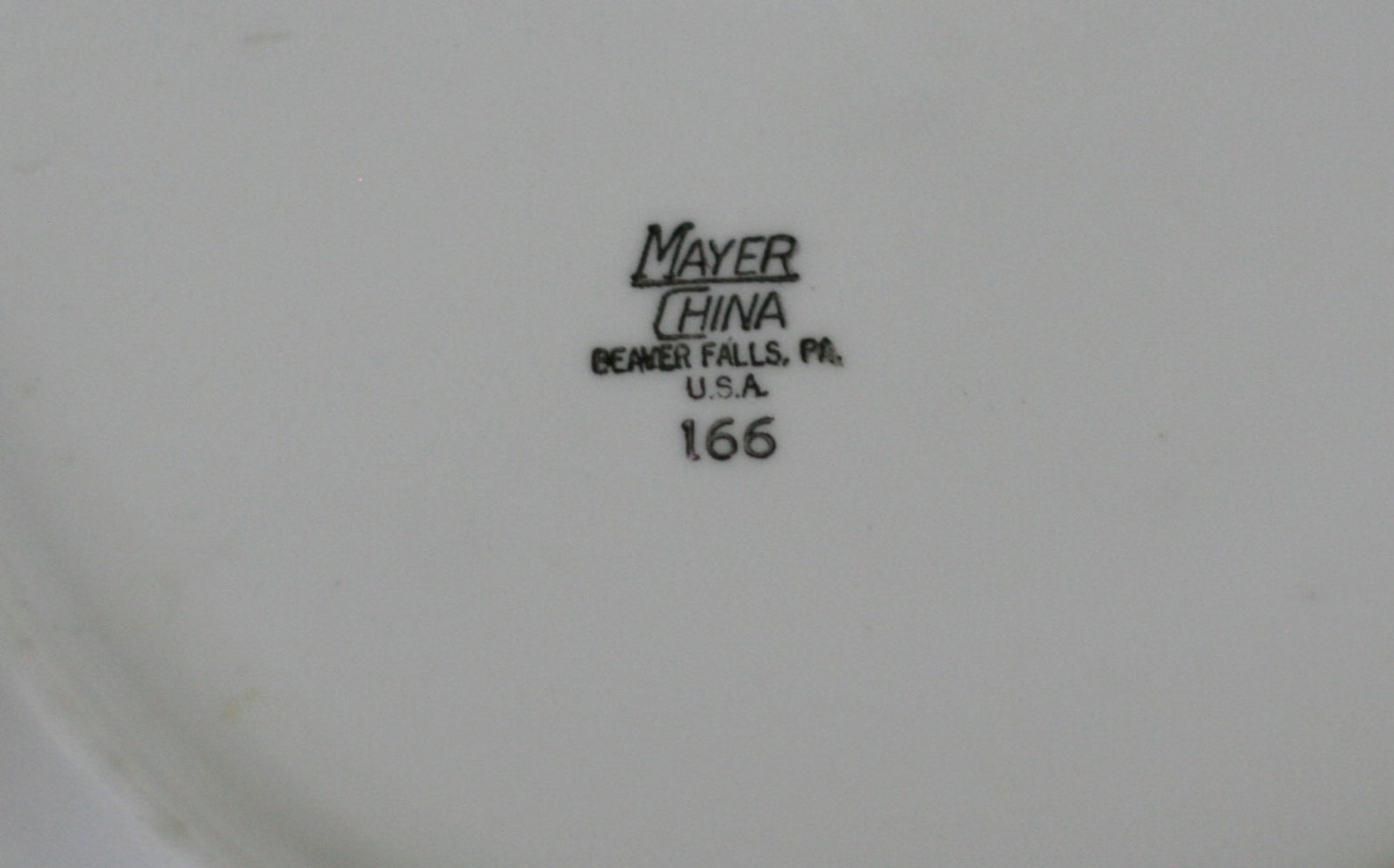 Vintage Mayer Restaurant China Plates Set of Four Green and White - Etsy