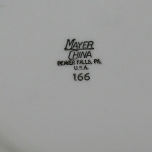 Vintage Mayer Restaurant China Plates Set of Four Green and White - Etsy