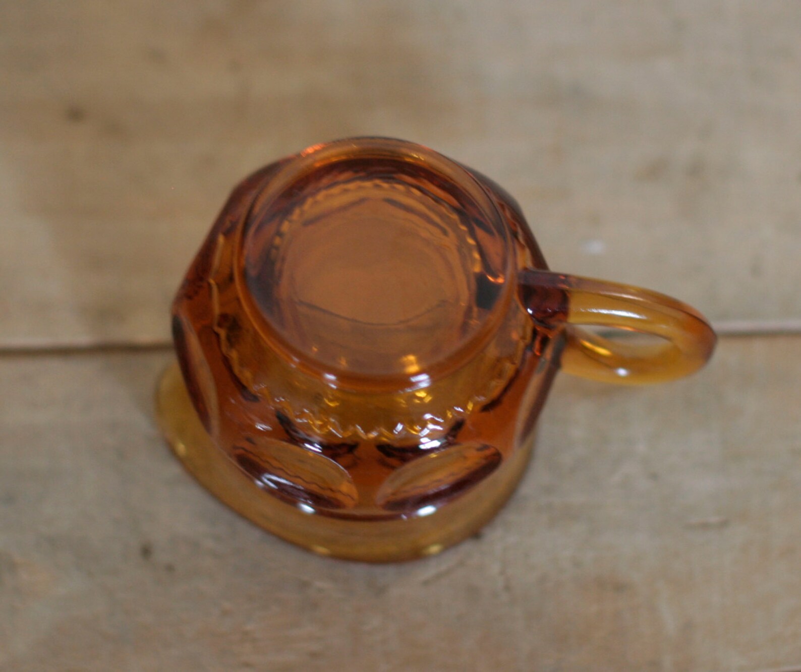 Vintage Amber Glass Creamer Kings Crown Pattern - Etsy