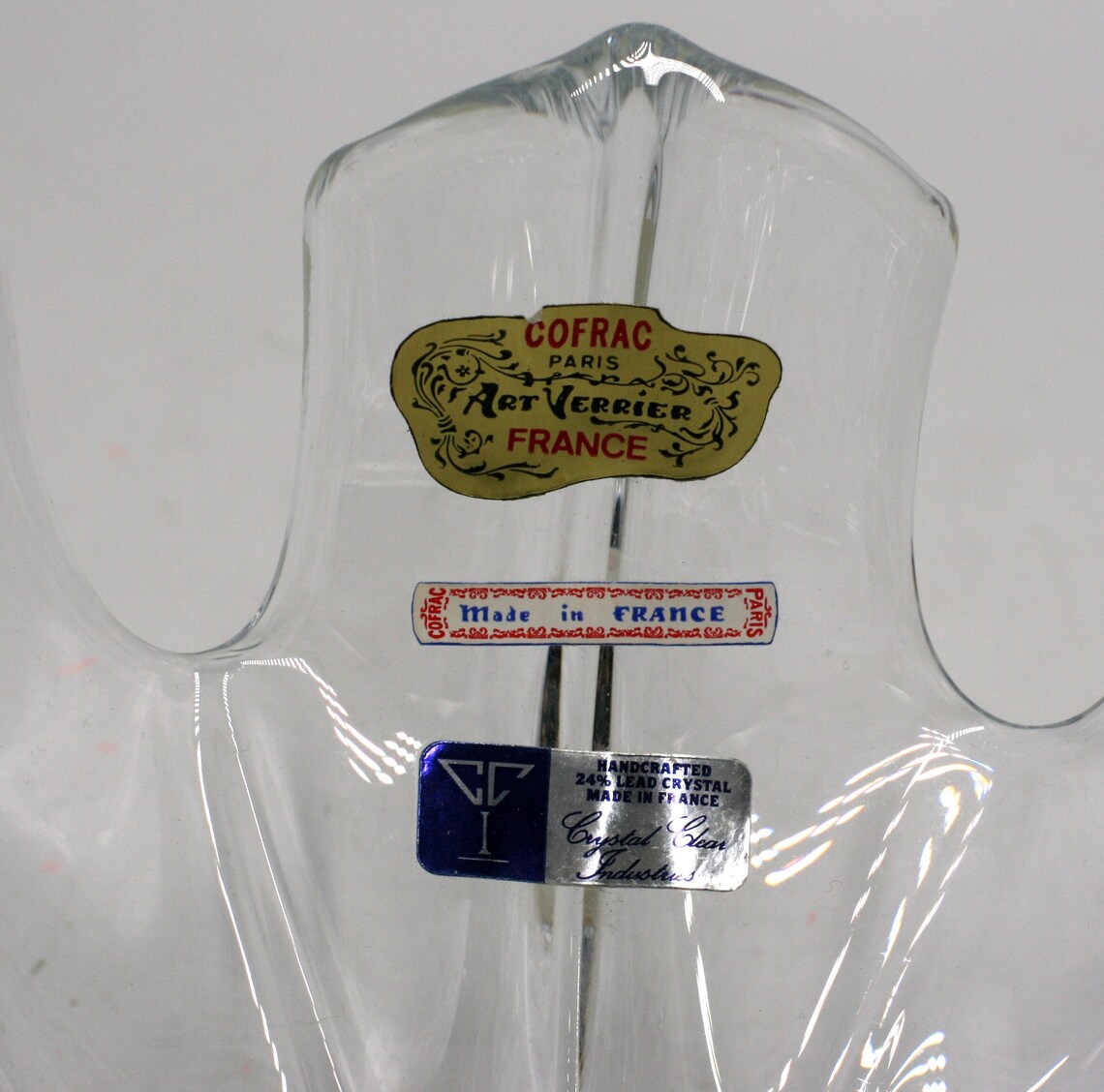 Vintage Cofrac Crystal Glass Bowl. Art Verrier Made in France - Etsy