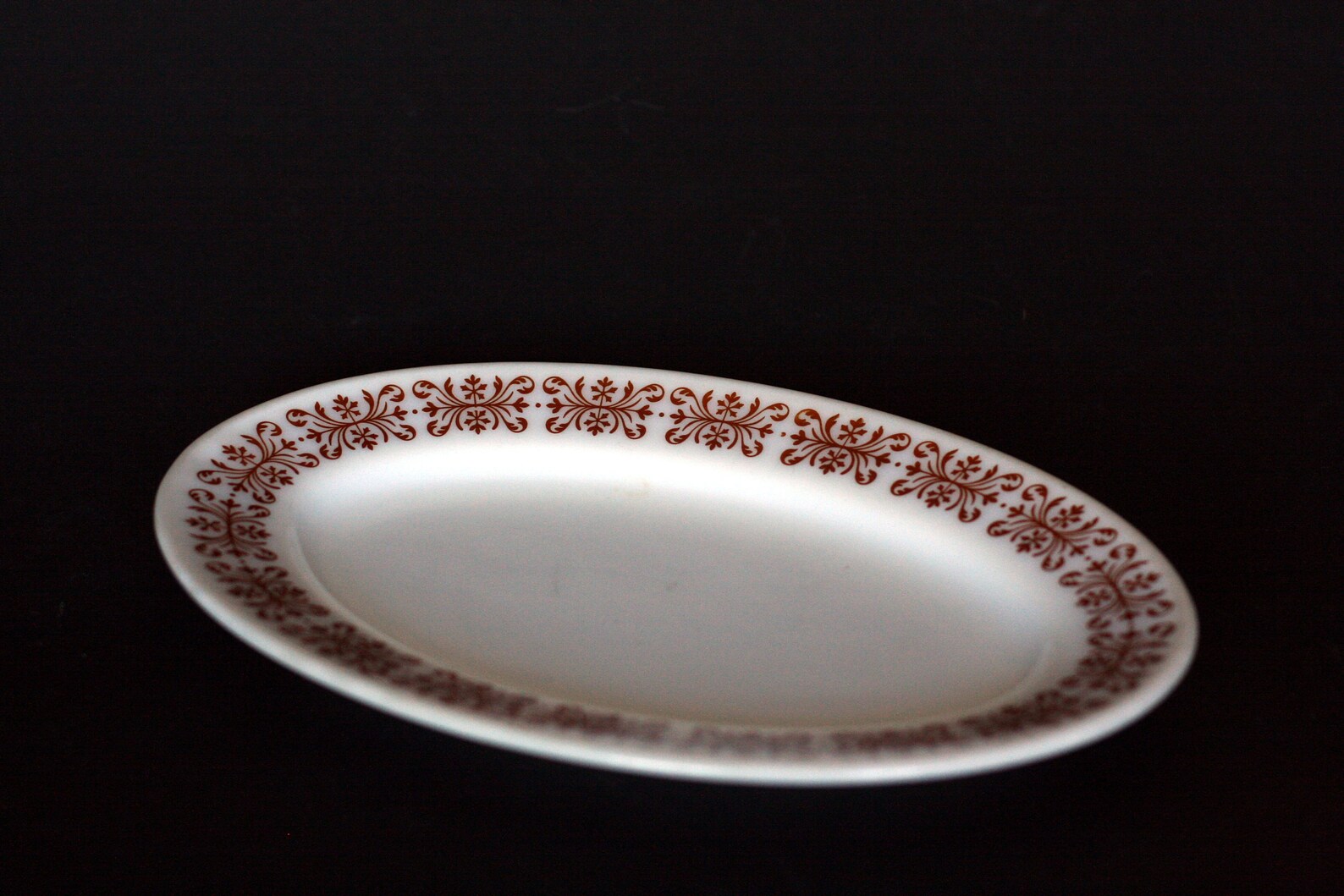 Vintage Pyrex Oval Plate Double Copper Filigree Pattern - Etsy