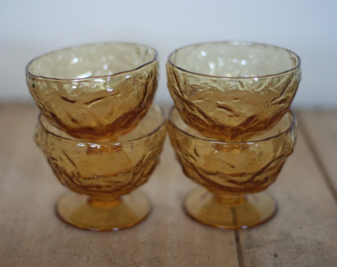 Vintage Anchor Hocking Lido Sherbet Dishes Gold Glass Set of Four - Etsy