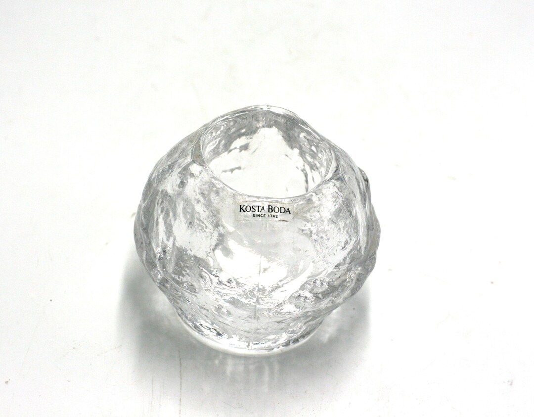 Vintage Kosta Boda Crystal Snowball Votive Holder - Etsy