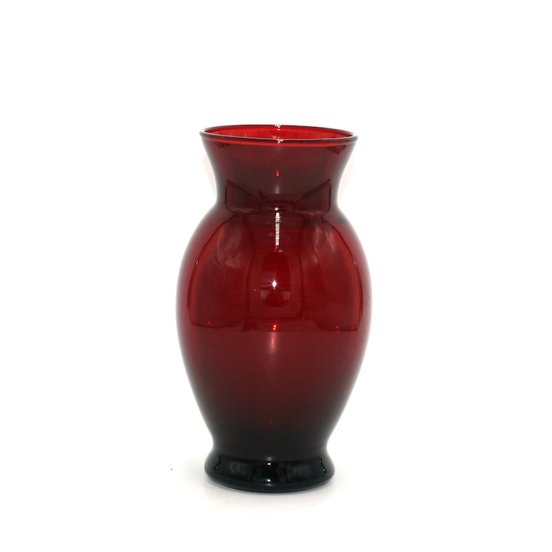 Ruby Red Vase - Etsy