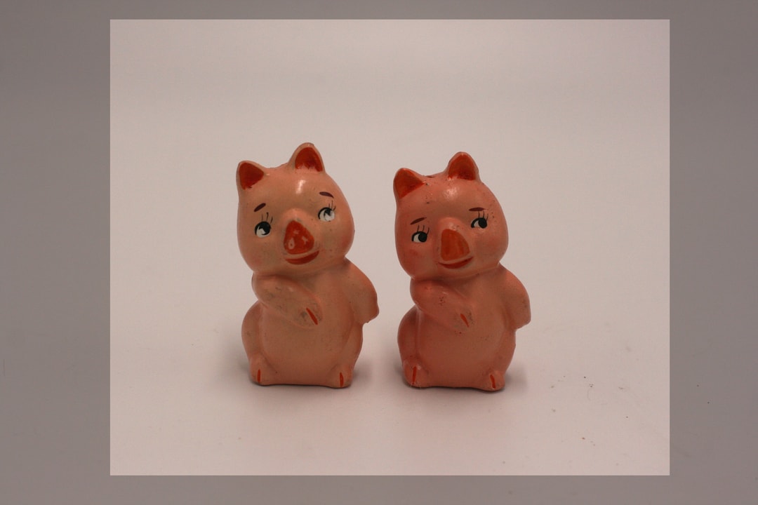 Vintage Ceramic Pig Salt and Pepper Shakers/made in Japan - Etsy