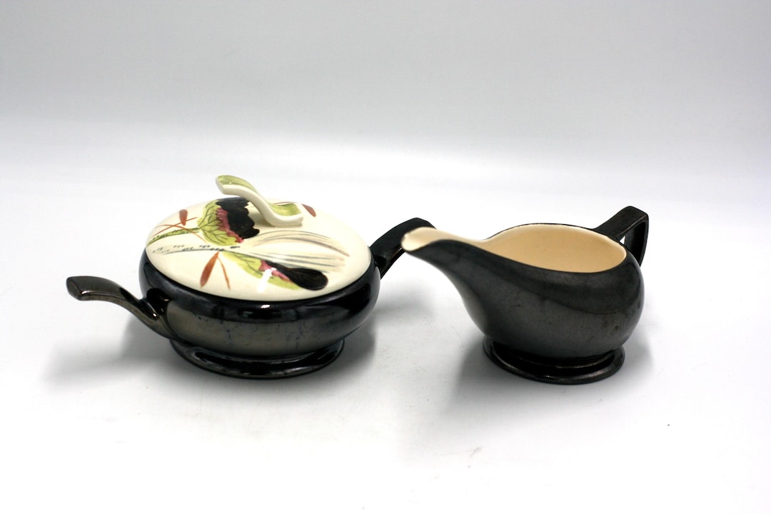 Vintage Red Wing Lotus Cream and Sugar Set - Etsy