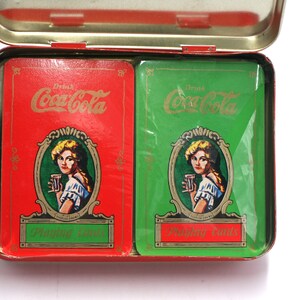 Vintage Coca Cola Card Decks in Metal Case 1980 - Etsy