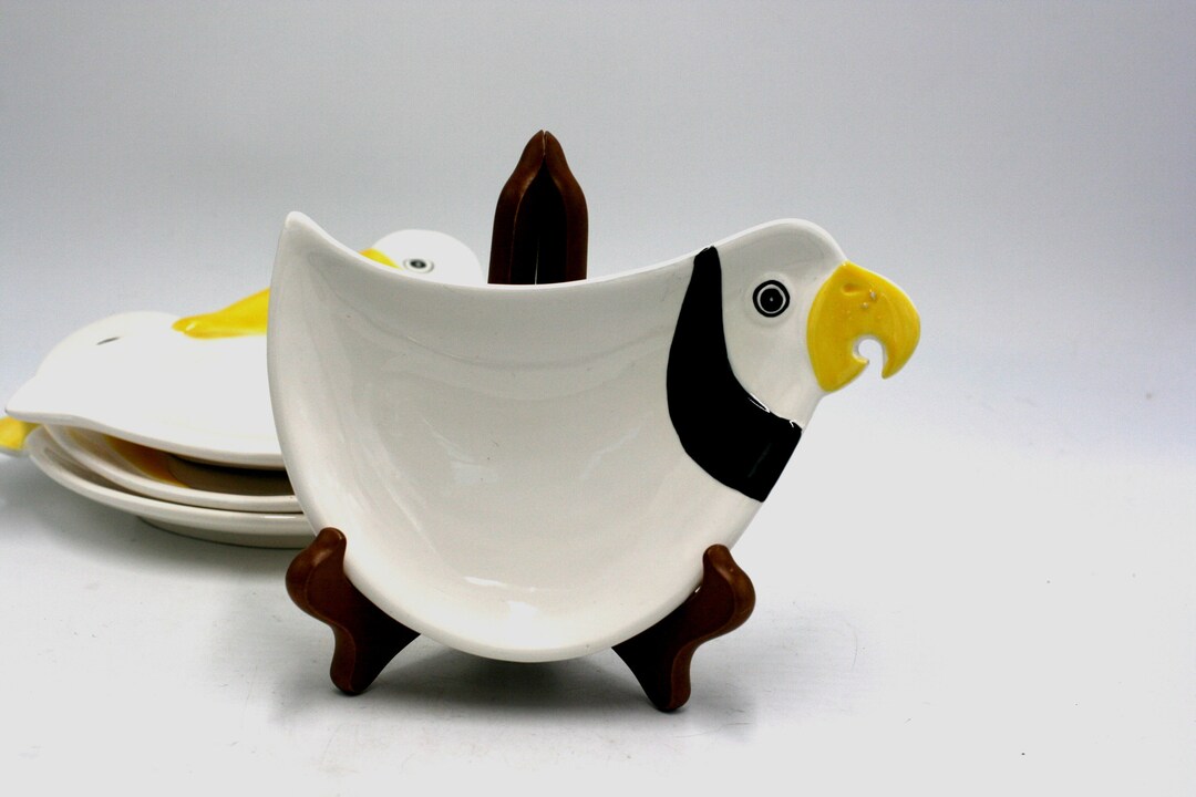 Vintage Fitz and Floyd Le Bird Plates Set of Four 1980 - Etsy