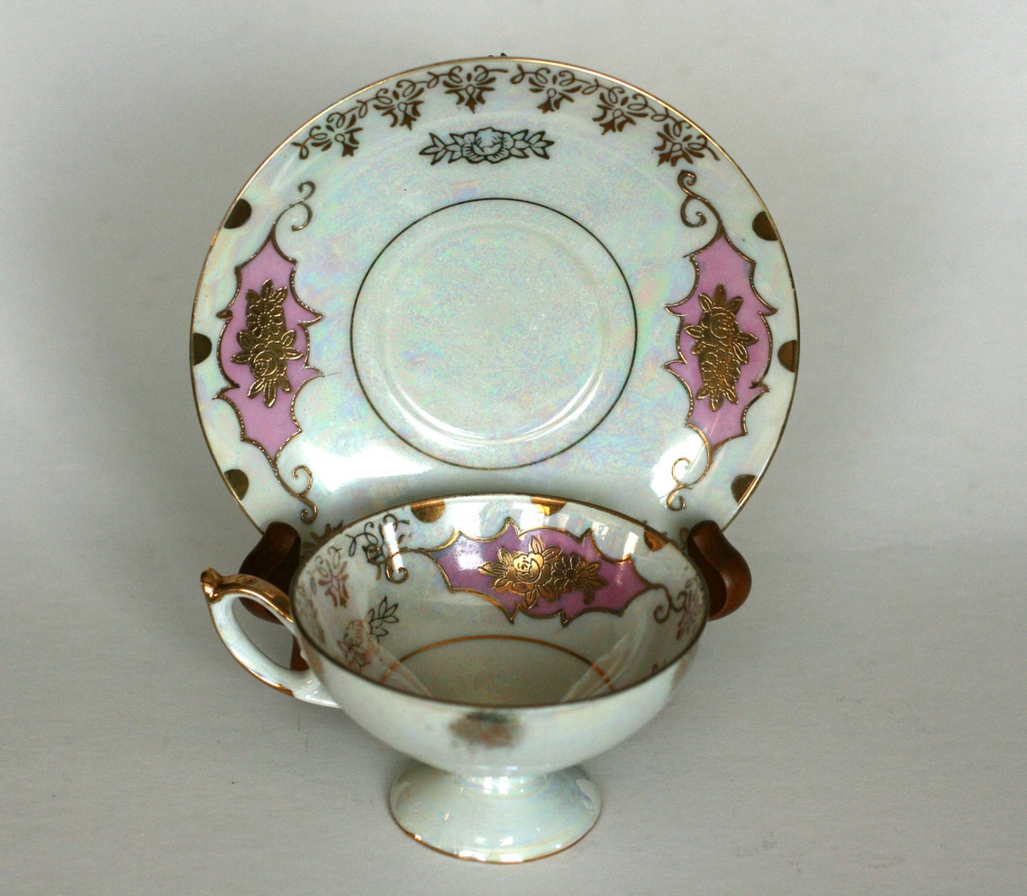 Vintage Lefton Tea Cup and Saucer | Etsy