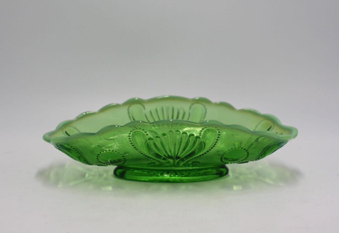 Vintage Jefferson Glass Jewel and Fan Novelty Dish - Etsy