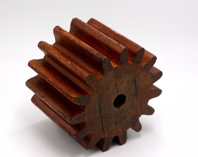 Vintage Boston & Lockport Block Co Wooden Cog or Gear - Etsy