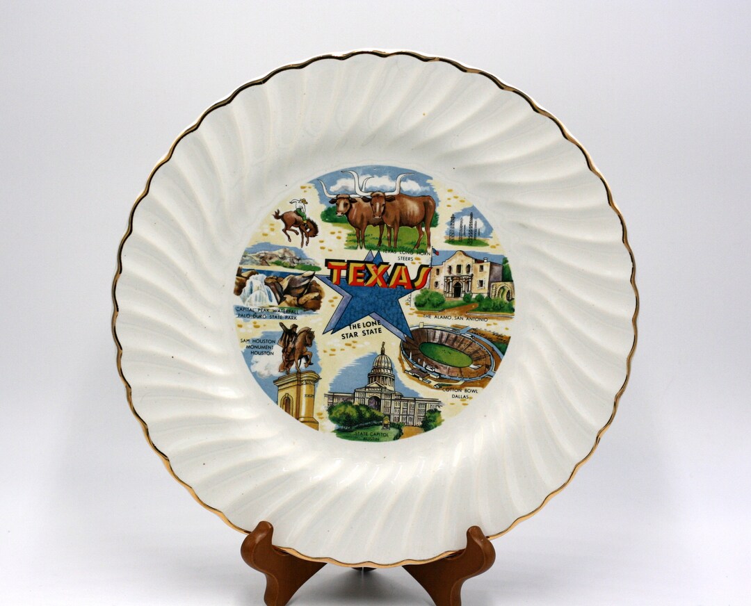 Vintage Sheffield Texas Souvenir Plate - Etsy