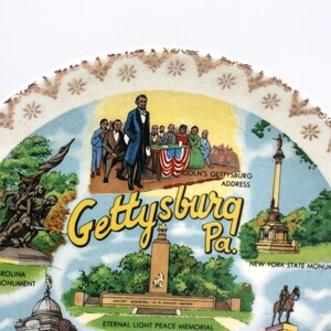 Vintage Gettysburg Pa Souvenir Plate - Etsy