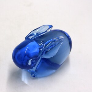 Vintage Blue Glass Rabbit - Etsy