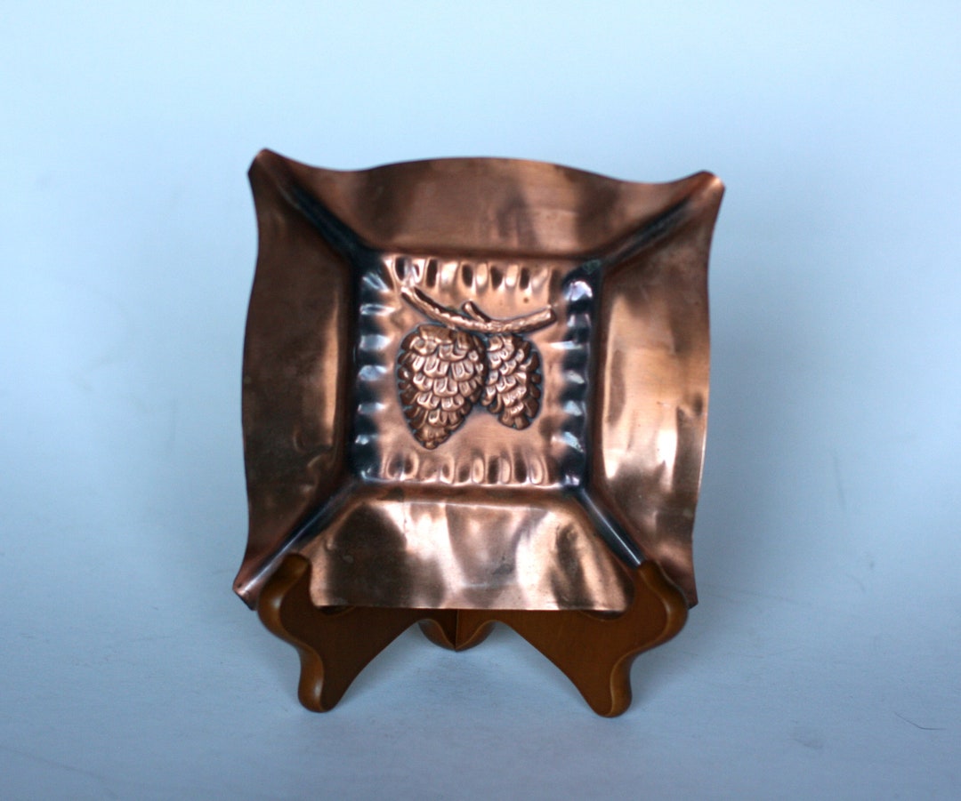 Vintage Gregorian Copper Dish With Acorns - Etsy