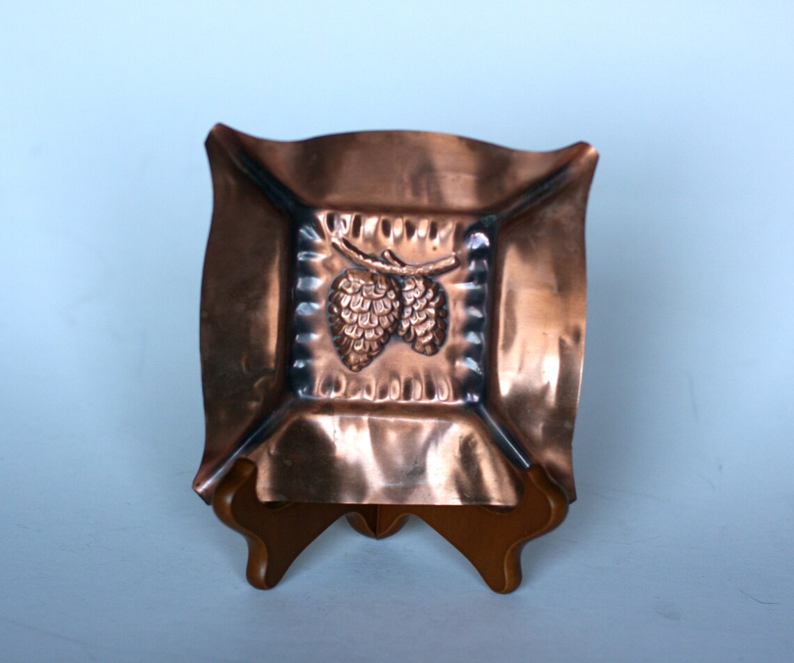 Vintage Gregorian Copper Dish With Acorns | Etsy