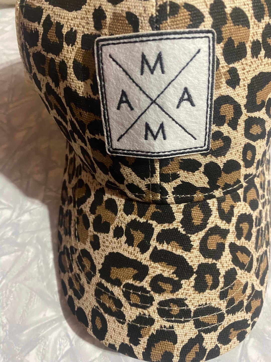 Mama Cheetah Print Baseball Cap With Pony Tail Hole - Etsy