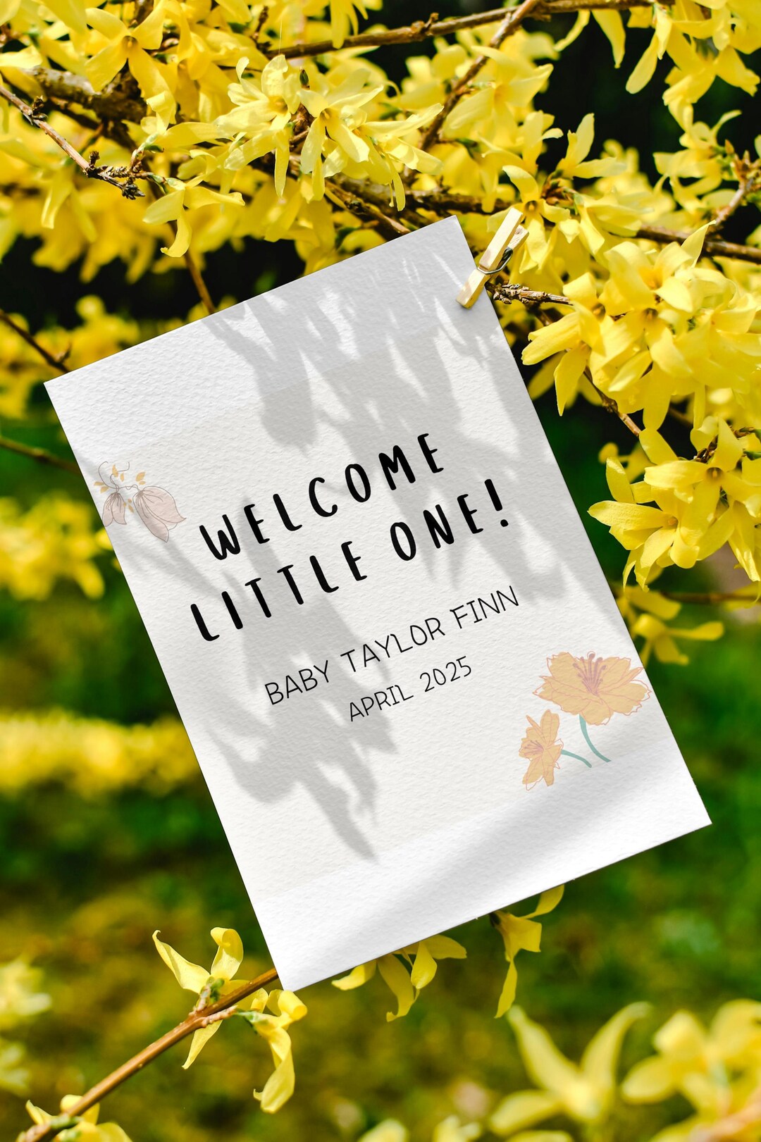 Editable Baby Announcement Template | Digital Download | Printable ...